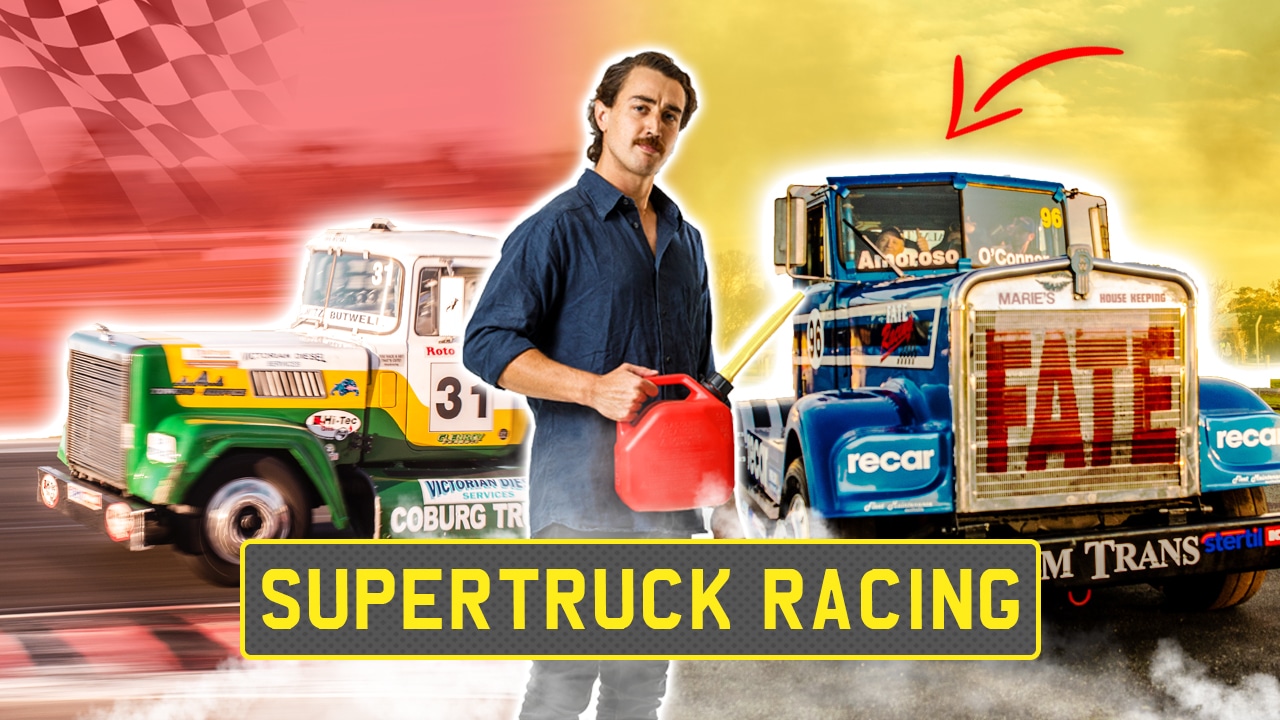 Racing Supertrucks in Winton