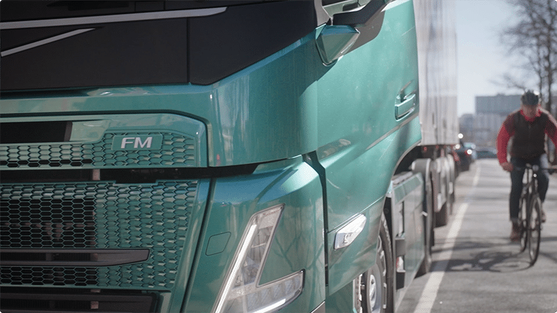 Volvo boosts safety for cyclists and pedestrians around its trucks