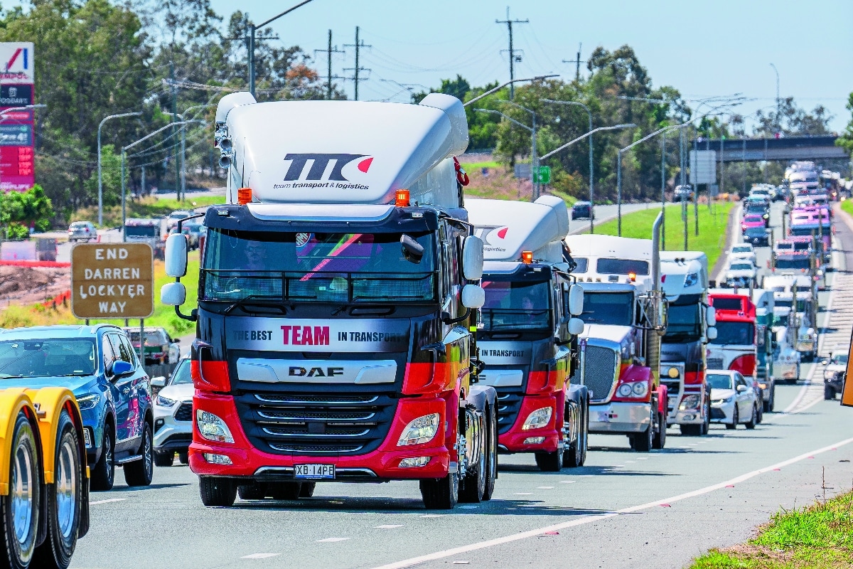 Team Transport rolls in fleet of rigs to Brisbane Convoy