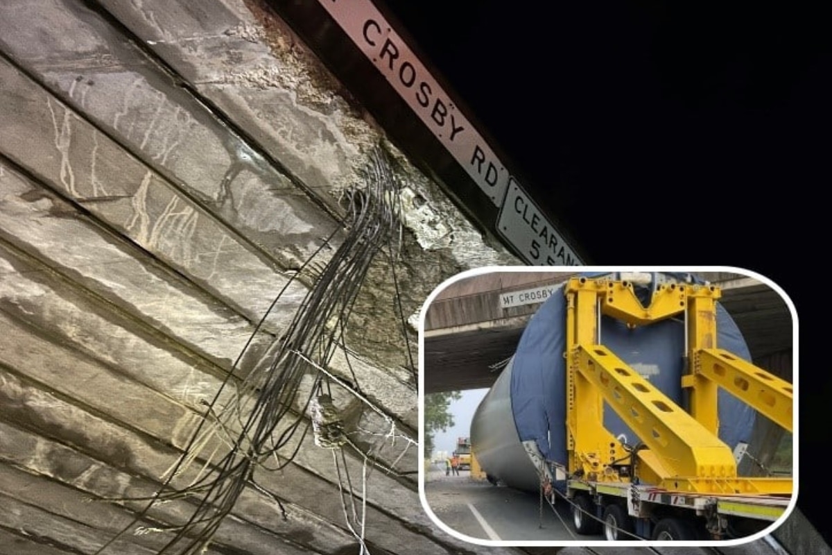 Works begin to restore Mount Crosby Road overpass after bridge strike