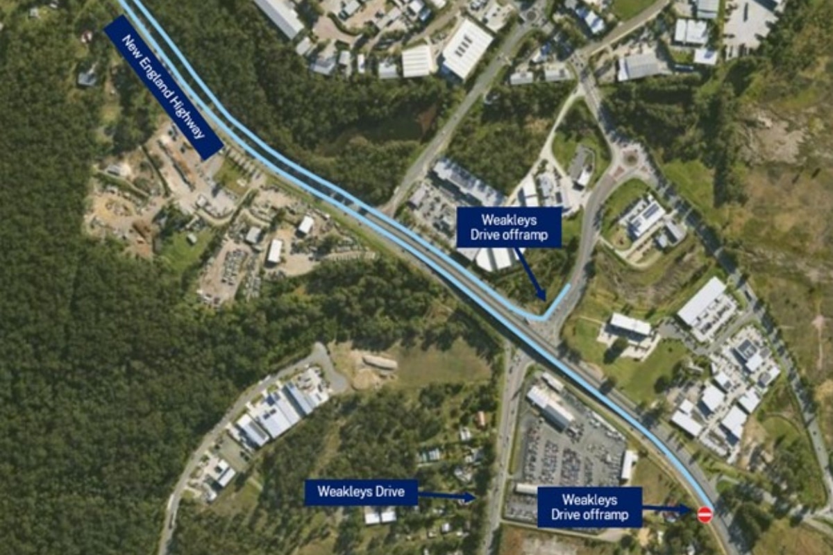 Night closures for New England Highway maintenance