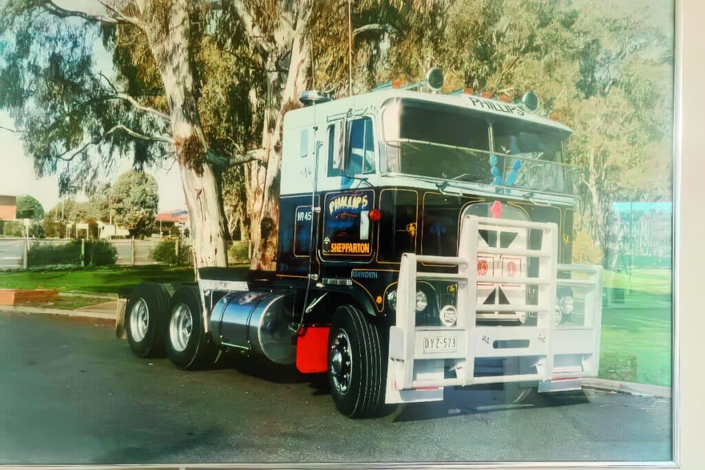 Three trucks make up this vintage 1978 cabover Kenworth