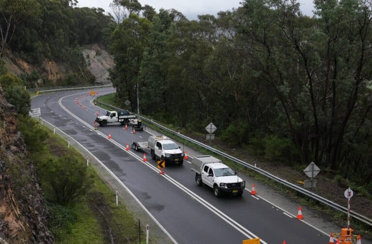 Both lanes of Great Western Highway are closed